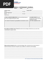 Intern Journal Template | PDF