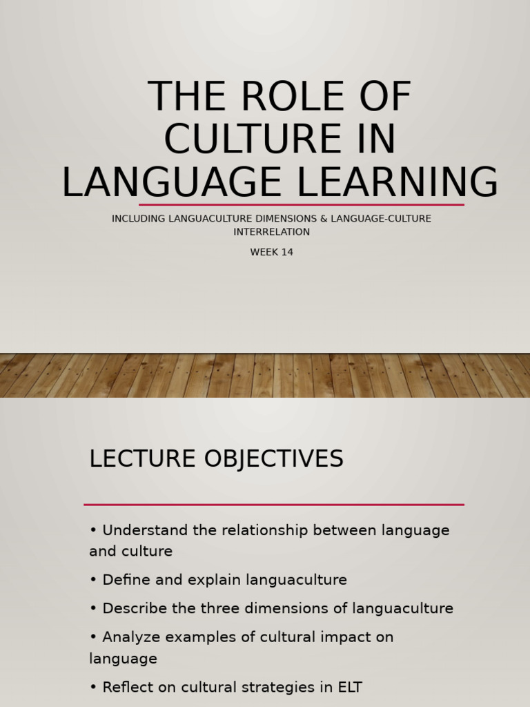 Culture's Impact on Language Learning | PDF | Nonverbal Communication ...