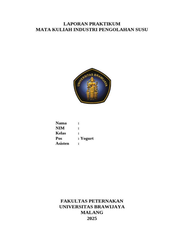 Pos Yogurt - Template Praktikum IPS 2025 | PDF