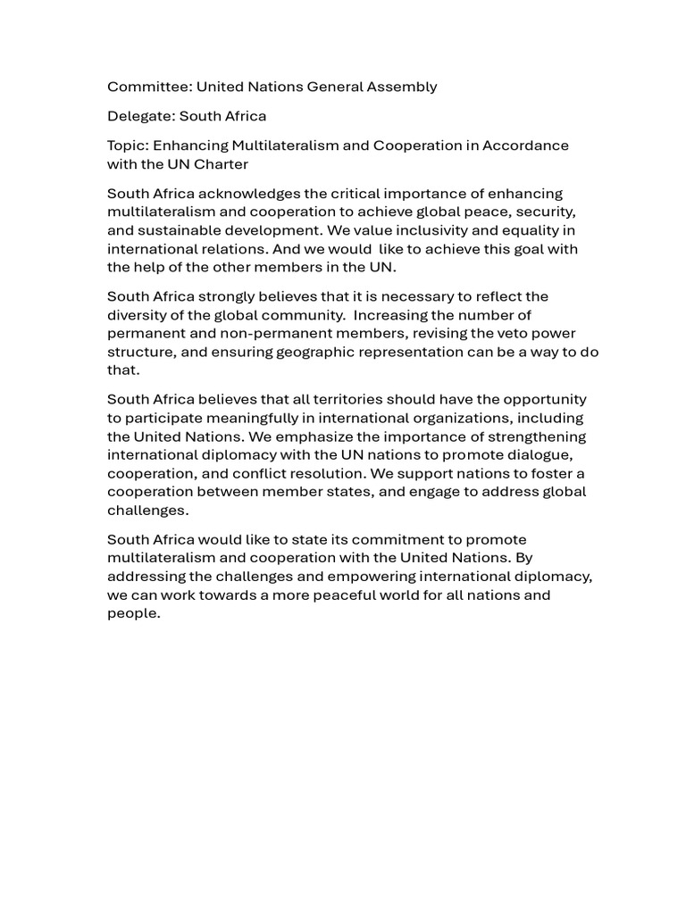 Unga Position Paper | PDF