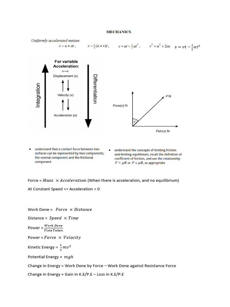 Forces, Energy, and Power Basics | PDF