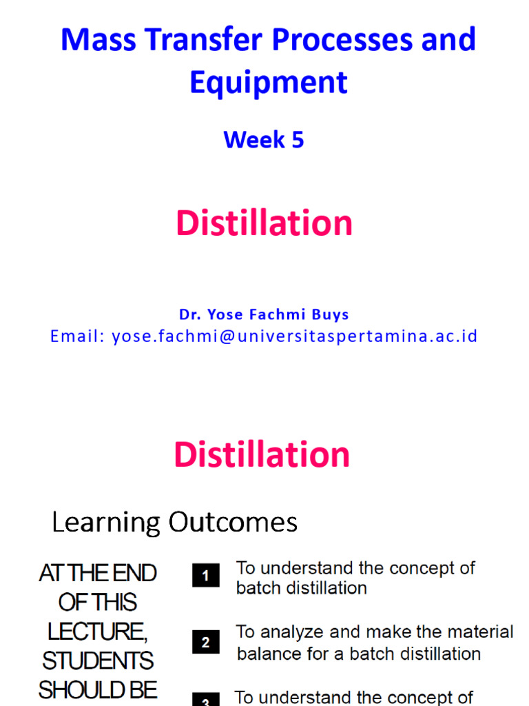 MTPE W5 Distillation | PDF