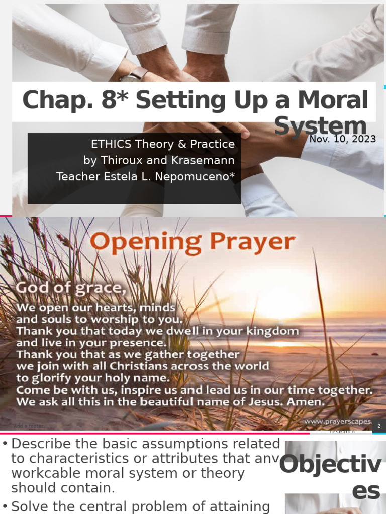 Establishing a Moral System in Ethics | PDF | Liberal Arts Education