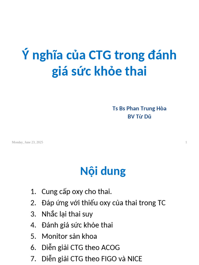 CTG Trong Danh Gia Suc Khoe Thai | PDF