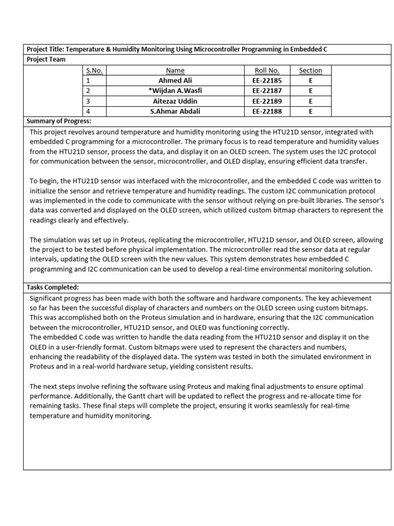 CEP Final Design and Progress Report | PDF | Embedded System | Microcontroller