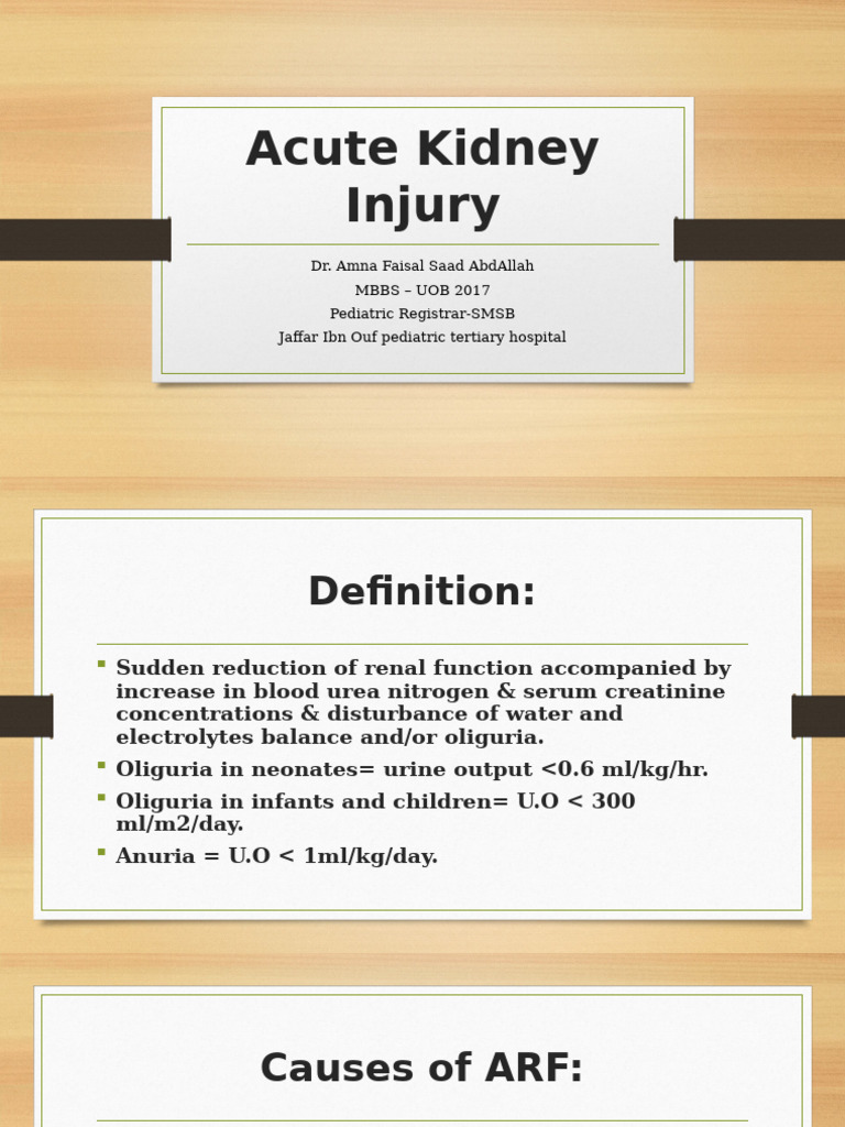 Understanding Oliguria in AKI | PDF | Medical Specialties
