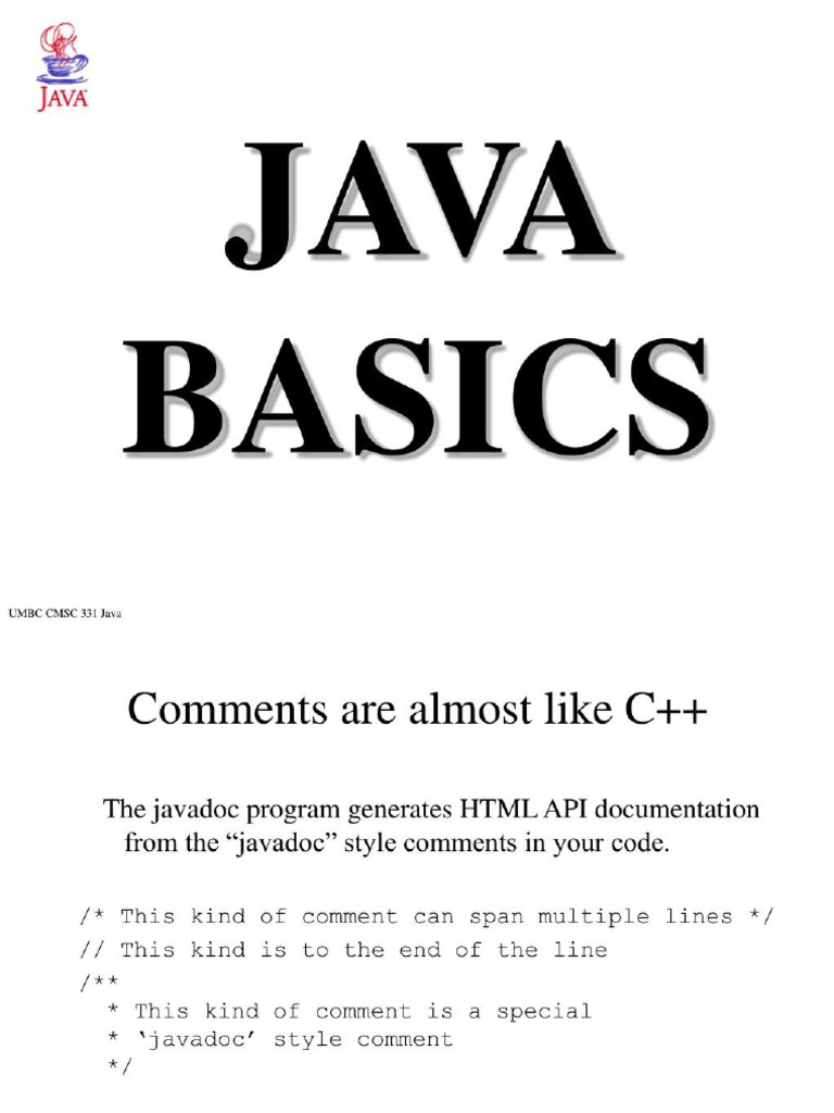 Java Basics | PDF