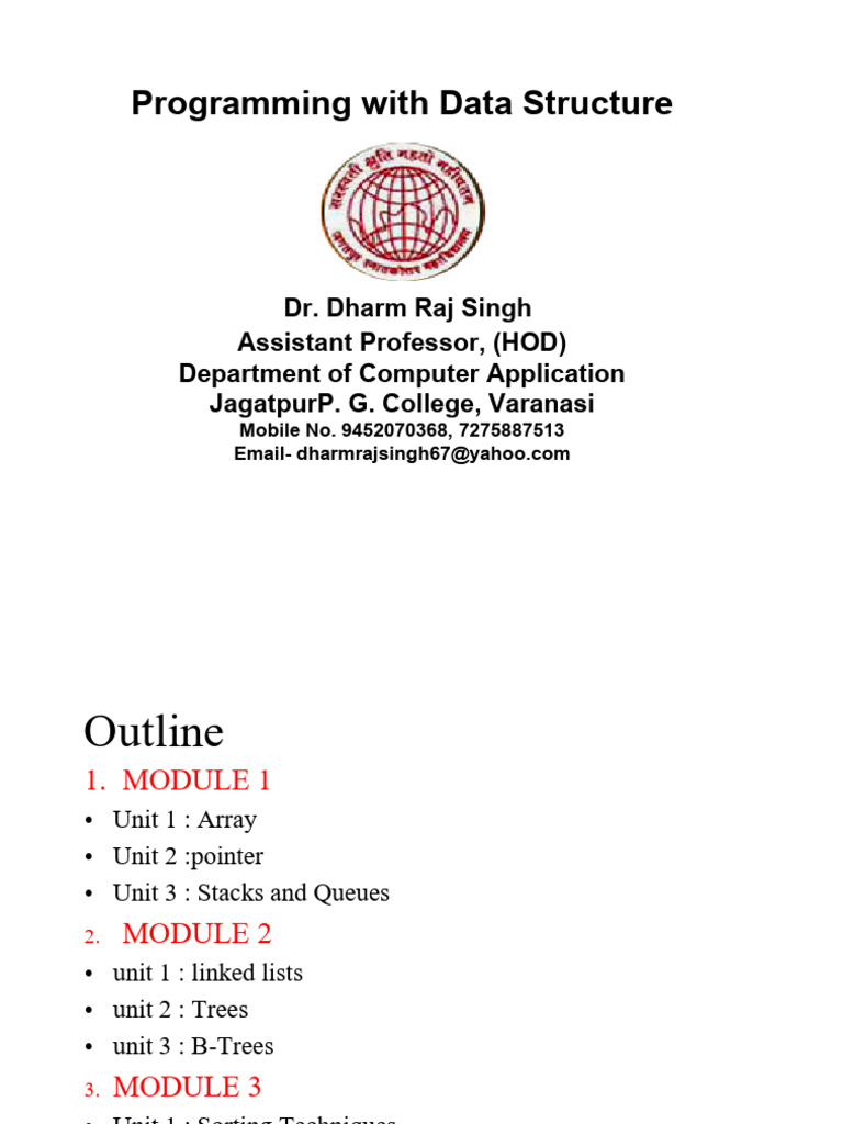 ds | PDF | Pointer (Computer Programming) | Data Type