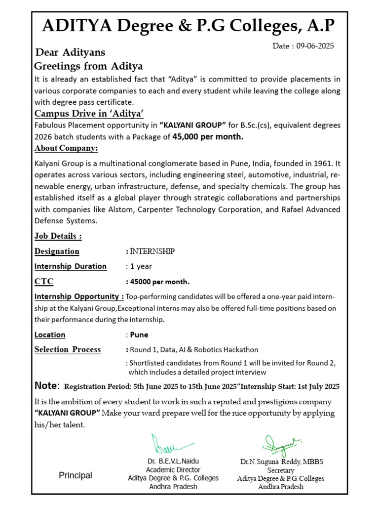 Kalyani Group Student | PDF