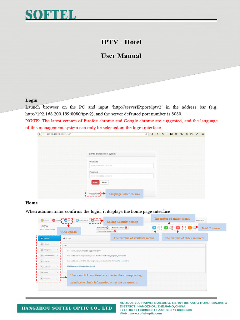 IPTV User Manual Hotel 0626 | PDF | Video | Set Top Box