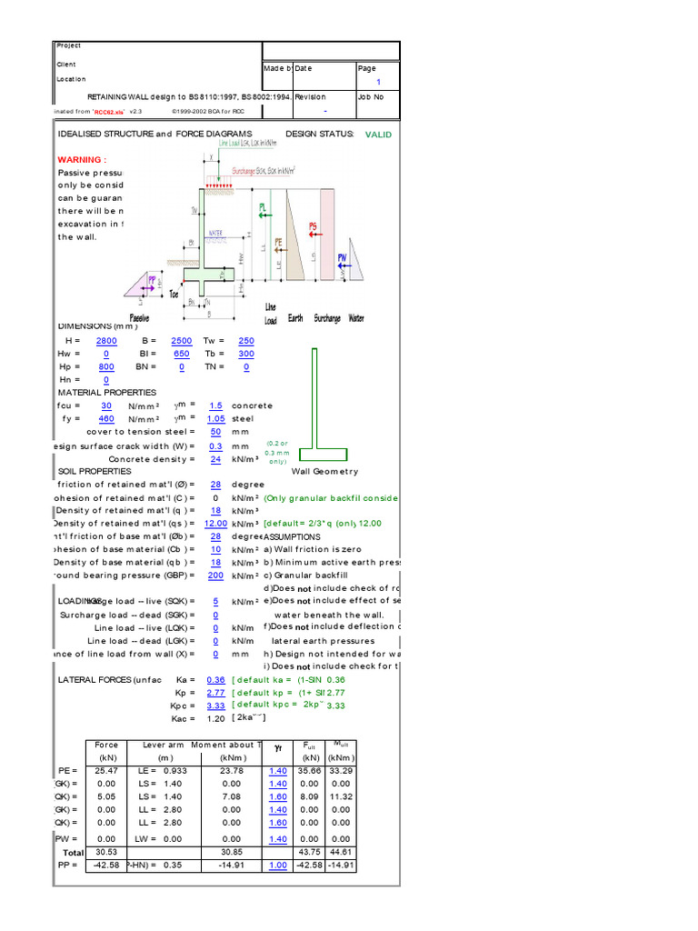 Retaining Wall Type 7b | PDF