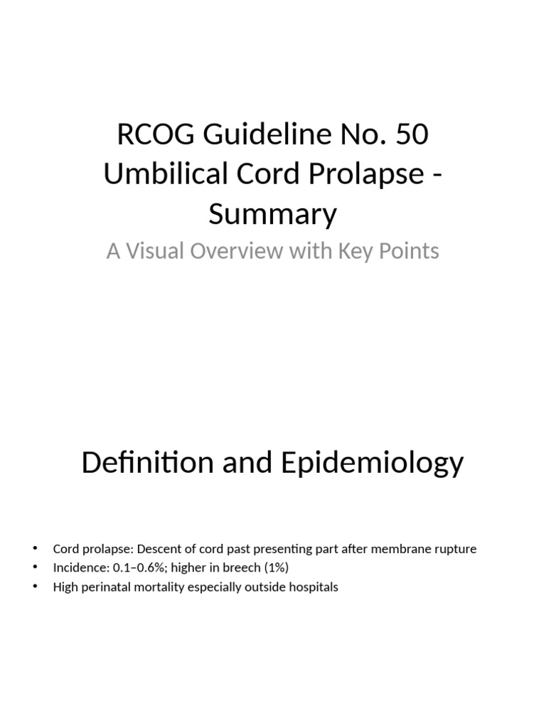 Umbilical Cord Prolapse Summary | PDF