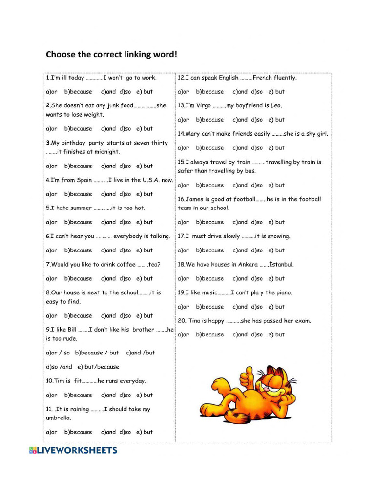 Linking Words Exercises 3 | PDF