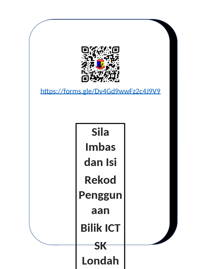 QR Code Rekod Penggunaan Bilik ICT | PDF