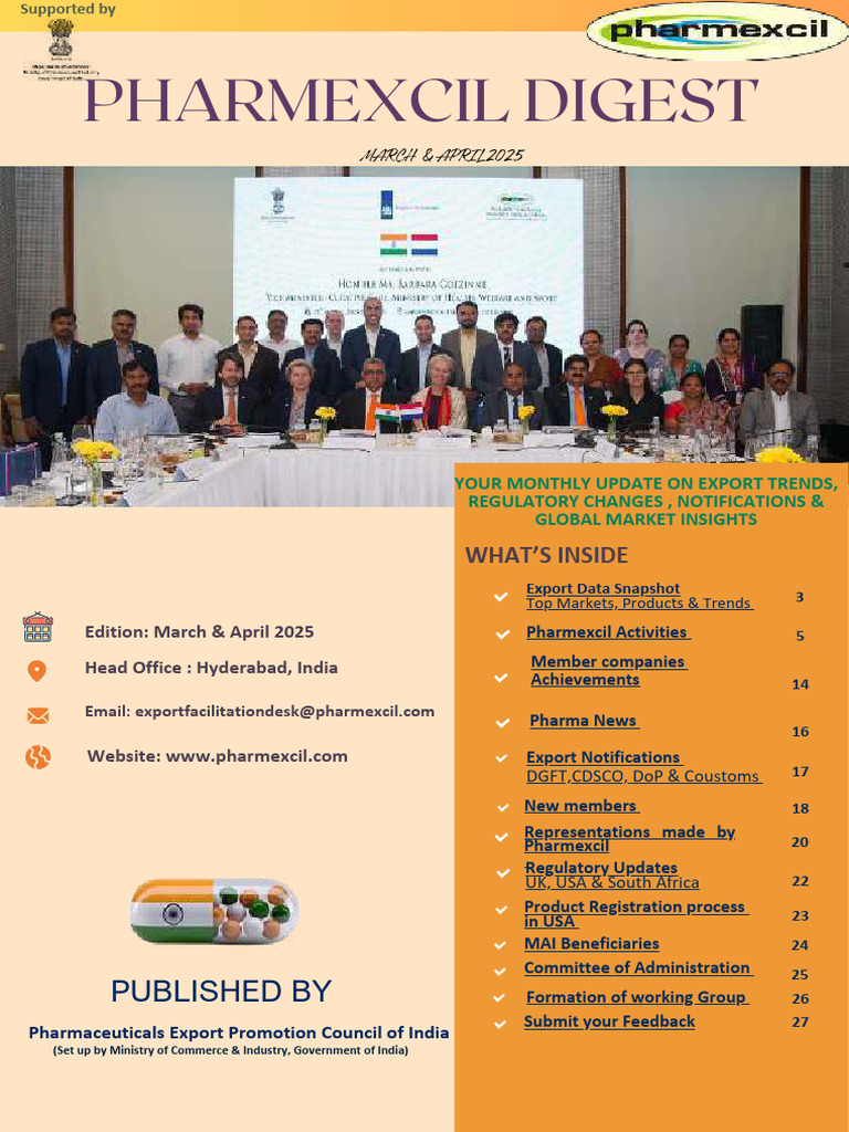 CIR014202526-PharmexcilDigestMarch April 2025 | PDF | Food And Drug ...