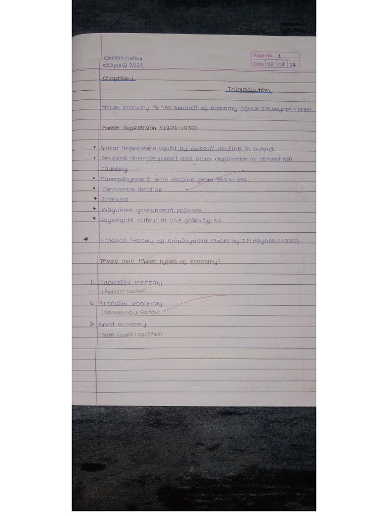 Chapter-1 Introduction To Macroeconomics | PDF