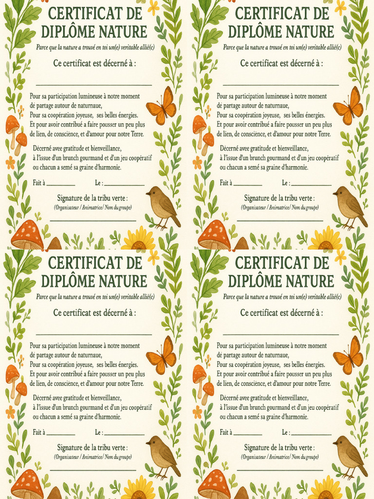 Diplomes Nature x4 v2 | PDF