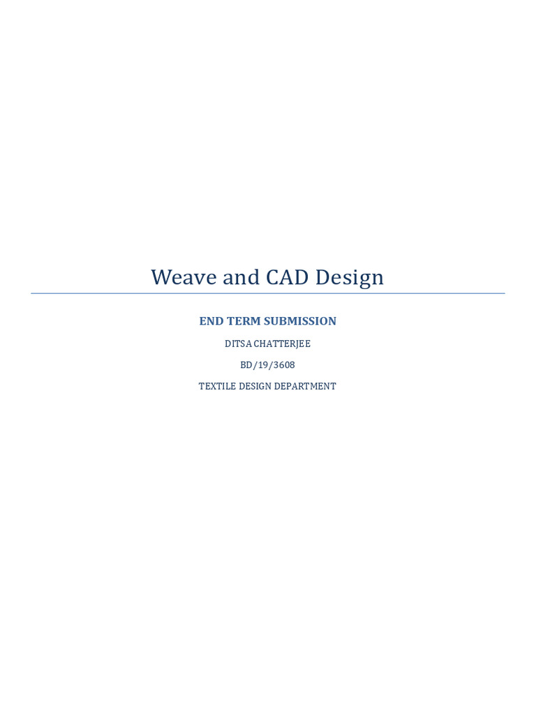 Weave and CAD Design | PDF
