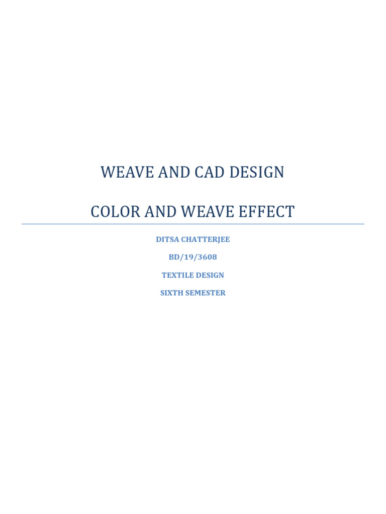 Color and Weave | PDF