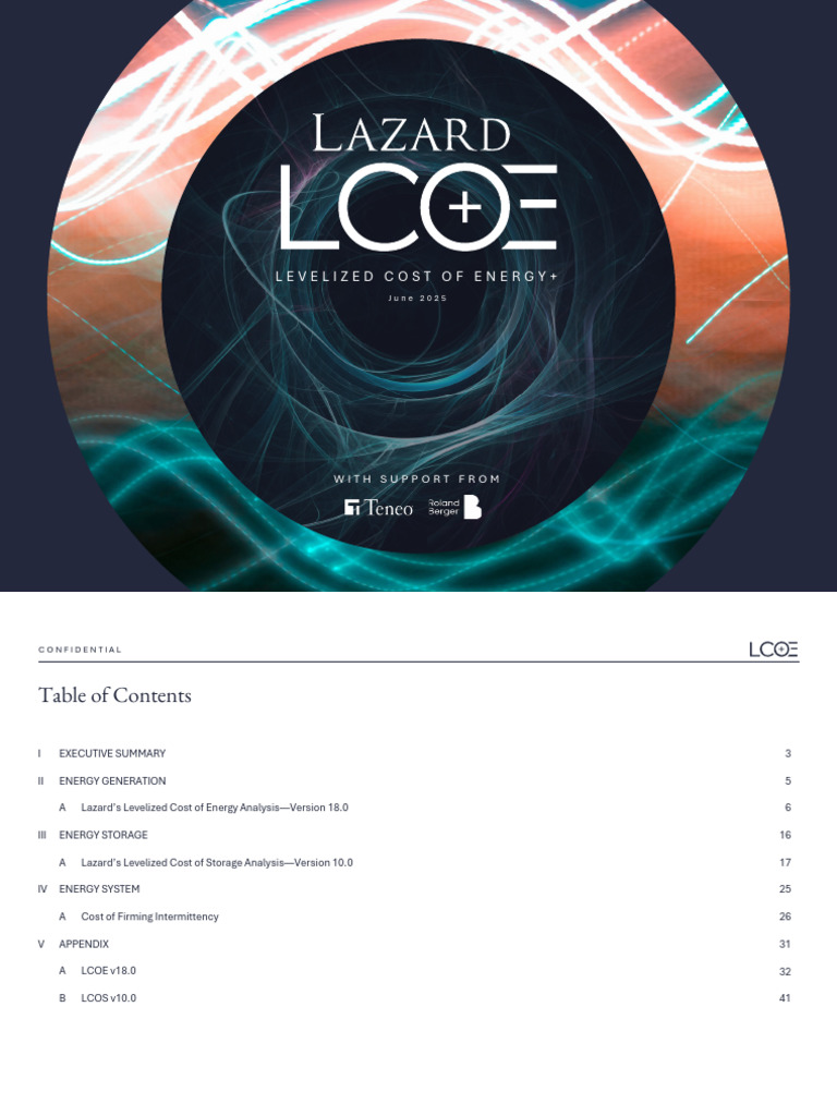 LCOE Analysis Lazard | PDF | Electricity Generation | Wind Power