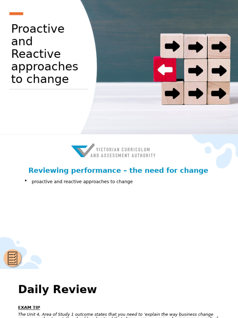 Proactive vs Reactive Change Management | PDF | Economies | Social ...