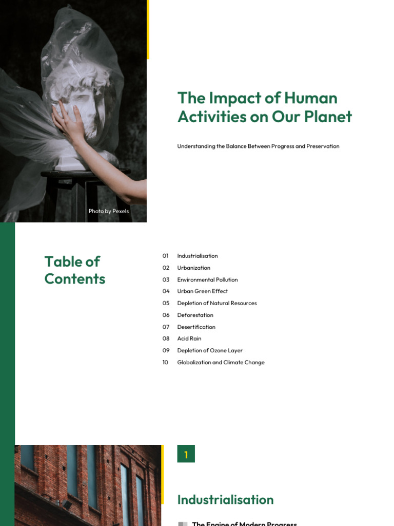 Human Impact on Earth's Environment | PDF | Environmental Degradation ...