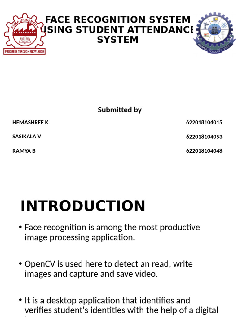 Face Recognition Attendance System | PDF