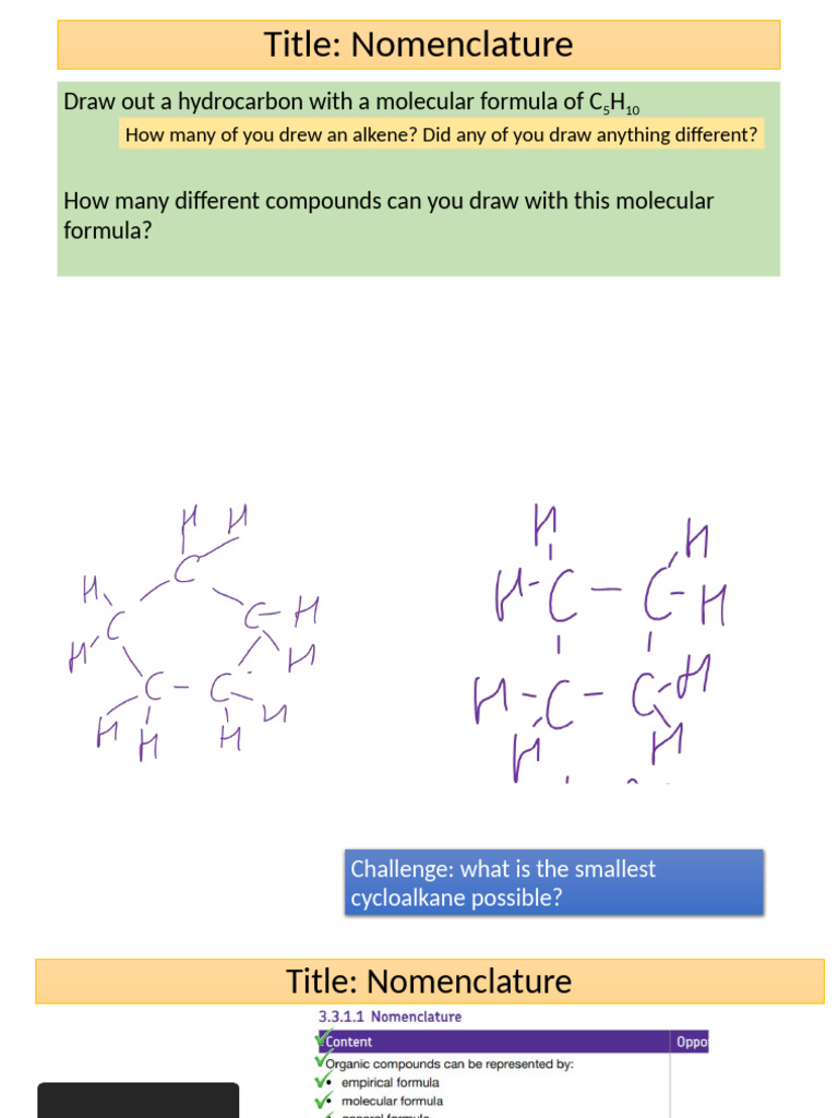 Lesson 3 - Nomenclature 2 | PDF | Functional Group | Molecules