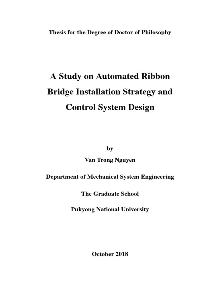 Automated Ribbon Bridge Control Design | PDF | Control Theory | Mechanics