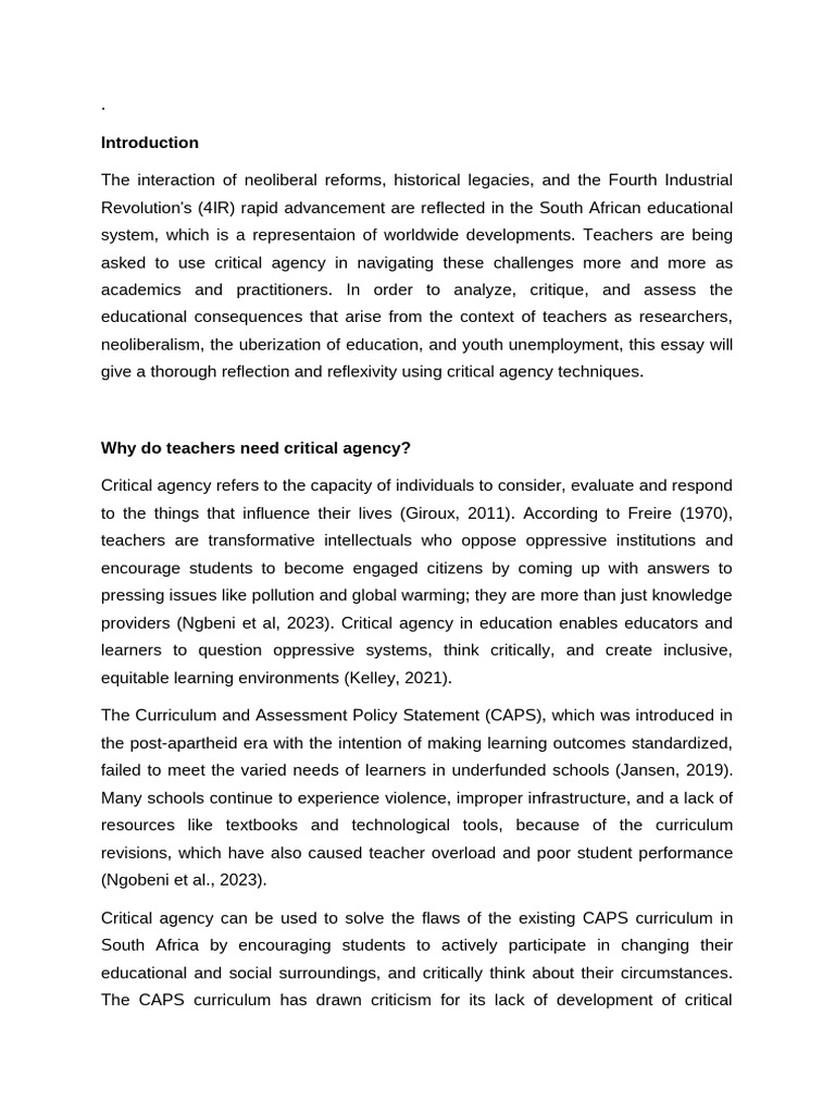 TST Reflection Assignment | PDF | Teachers | Learning