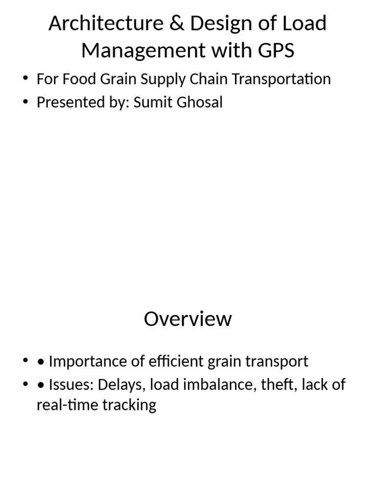 GPS Load Management for Grain Transport | PDF