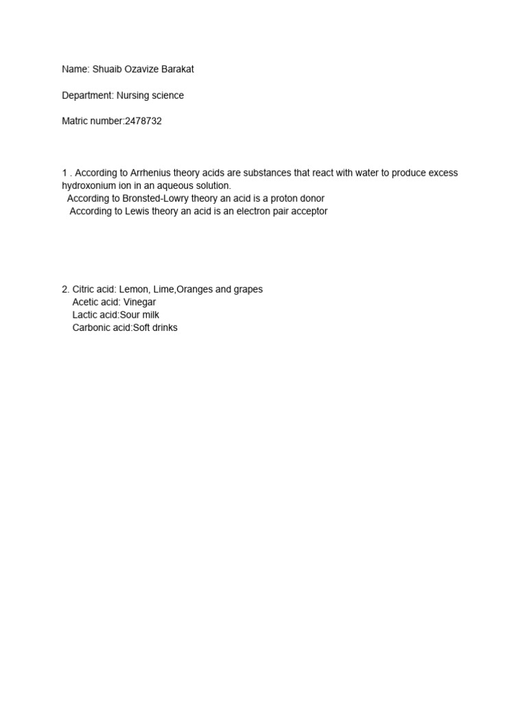 CHM 101 Assignment | PDF