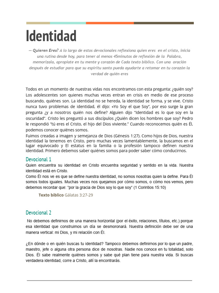 Identidad en Cristo según la Biblia | PDF | Cristo (título) | Teología