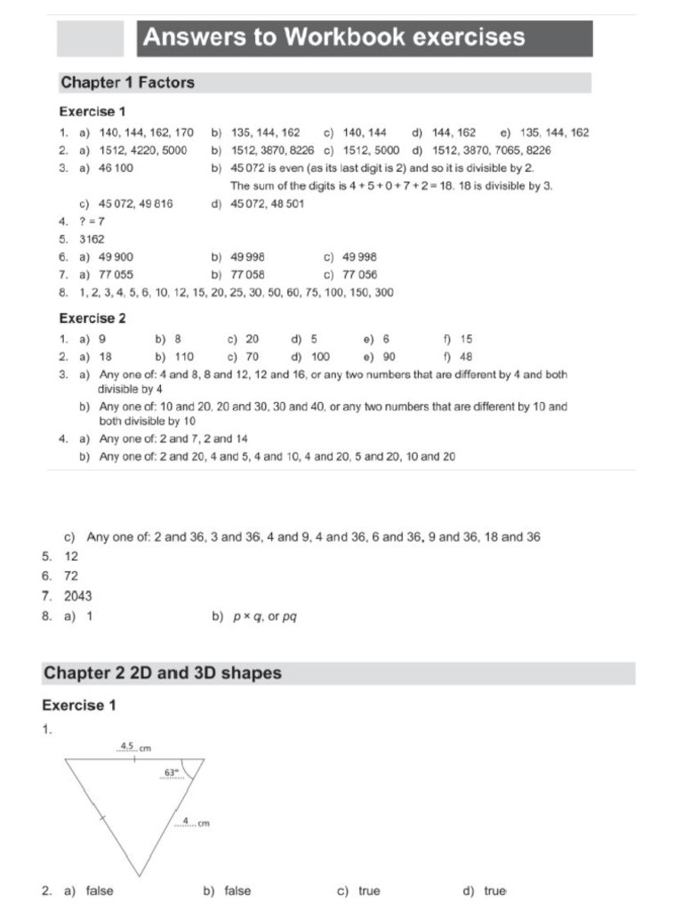 Collins Year7 Math WB Ans | PDF