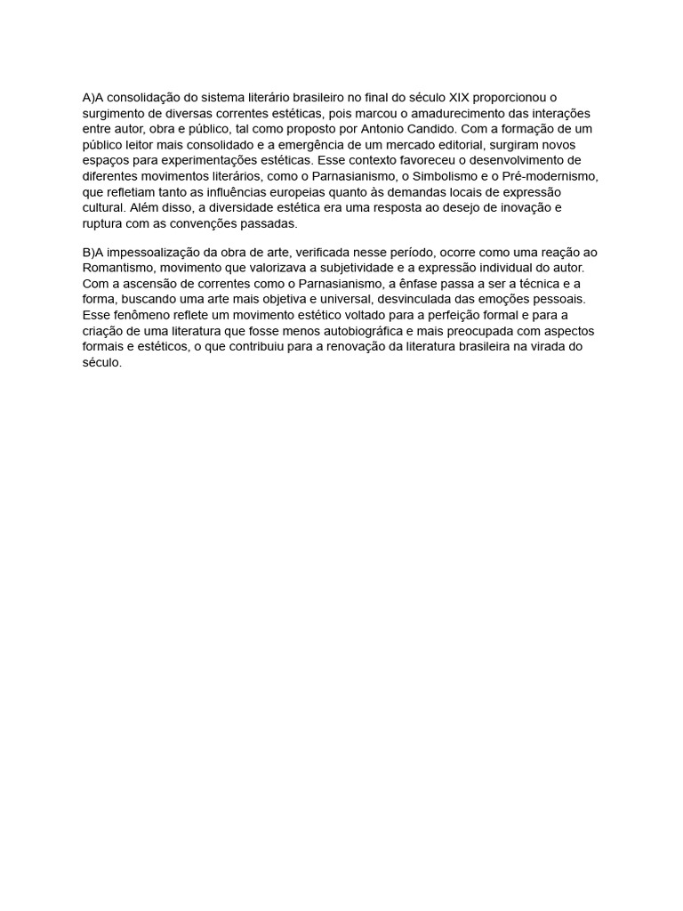 Checkout literatura brasileira II resumido e simplificado | PDF