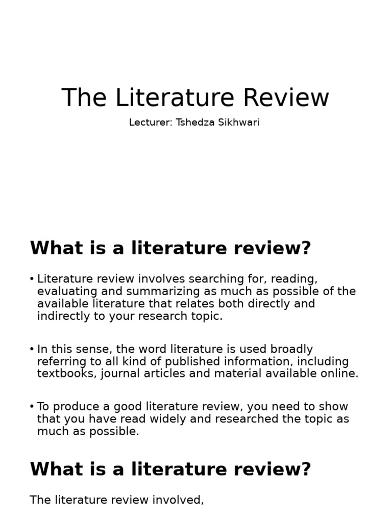 Essential Guide to Literature Reviews | PDF | Literature Review | Theory