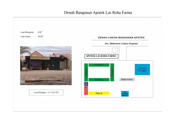 Denah Bangunan Apotik LAS LOHA | PDF