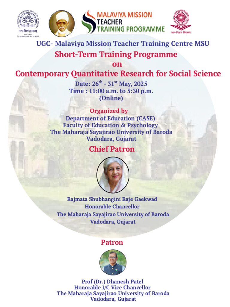 CASE - Brochure of STTP On Quantitative Research | PDF | Inquiry | Science