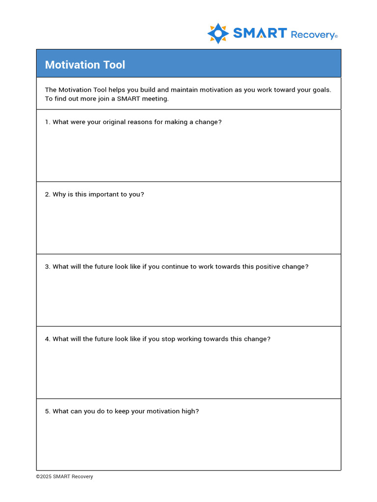 SMART Motivation Tool Form V3-2 | PDF