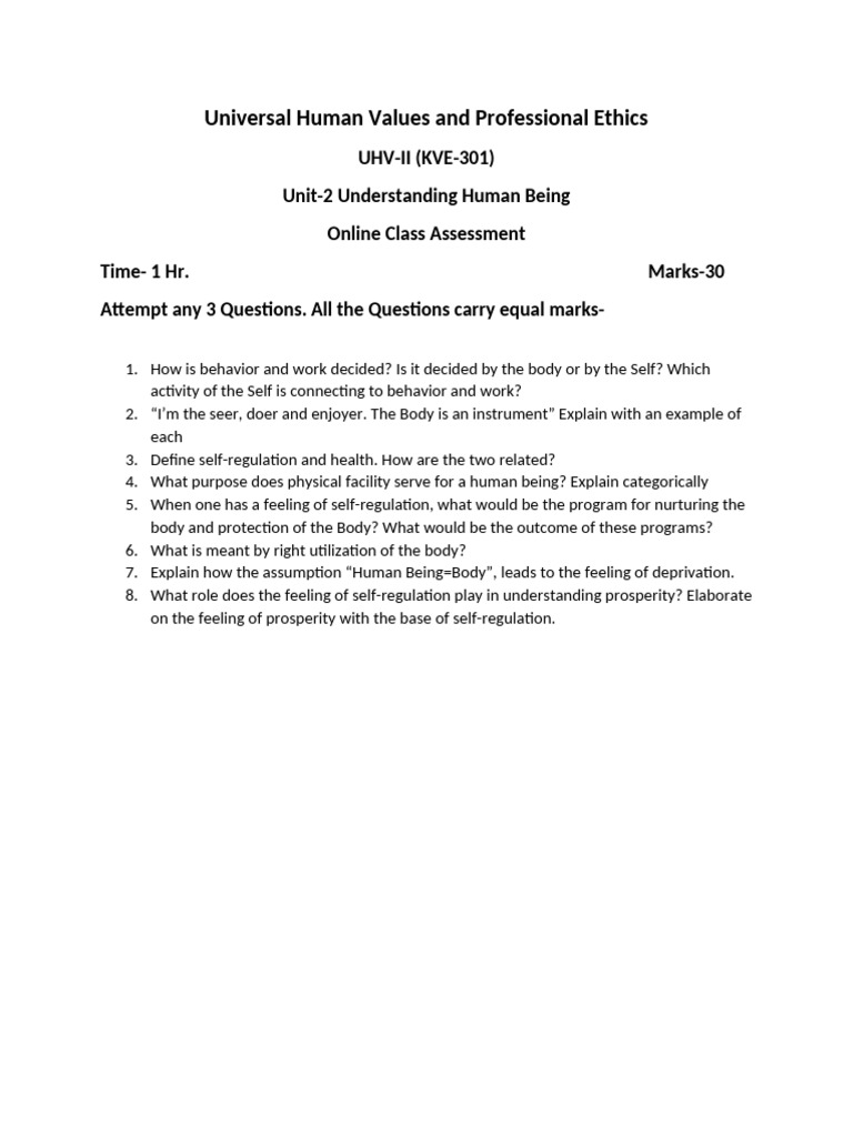 Unit-2 Class Assessment | PDF