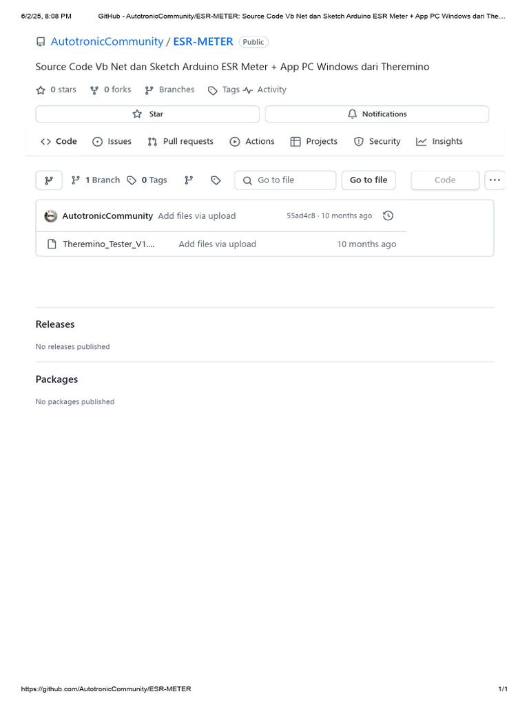 GitHub - AutotronicCommunity - ESR-METER - Source Code VB Net Dan Sketch Arduino ESR Meter + App ...