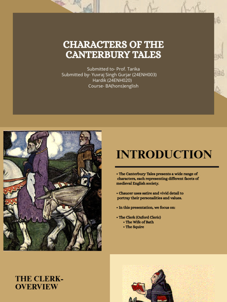 Characters of The Canterbury Tales | PDF | The Canterbury Tales