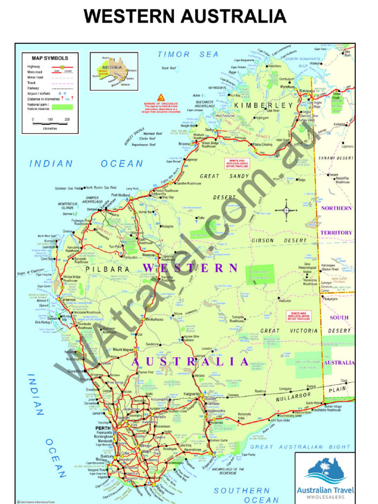 Western Australia Map PDF | PDF