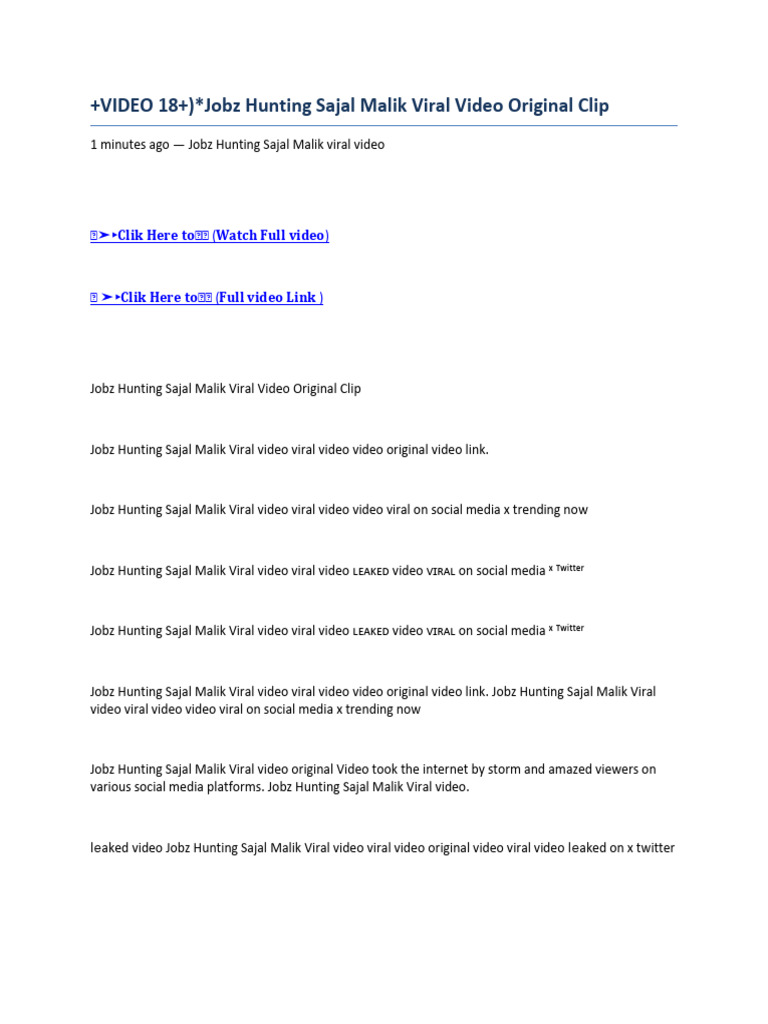 Jobz Hunting Sajal Malik Viral Video | PDF