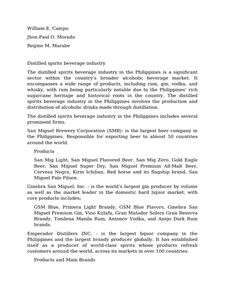 Vino Kulafu in Philippine Spirits Market | PDF | Rum | Whisky