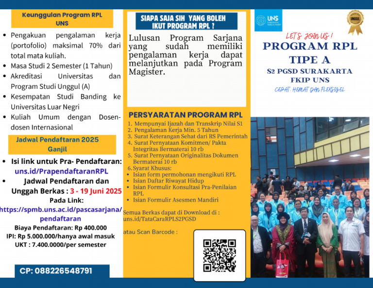 Flyer RPL + Biaya | PDF