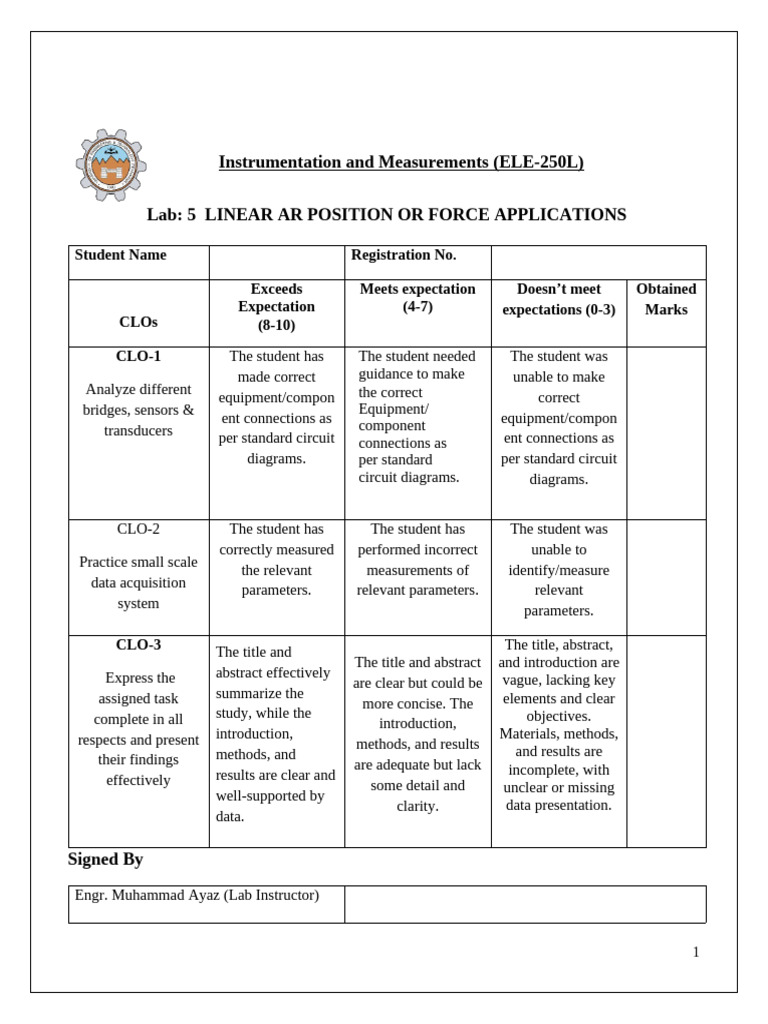 Instrumentation and Measurements Lab 5 | PDF | Inductor | Amplifier