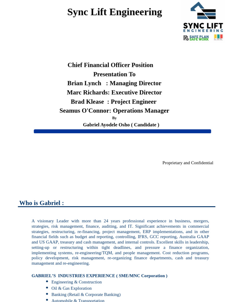 Synclift Engineering Presentation | PDF | Internal Control | Market Liquidity
