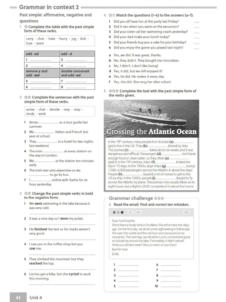 Past Simple Gateway To The World A2 | PDF