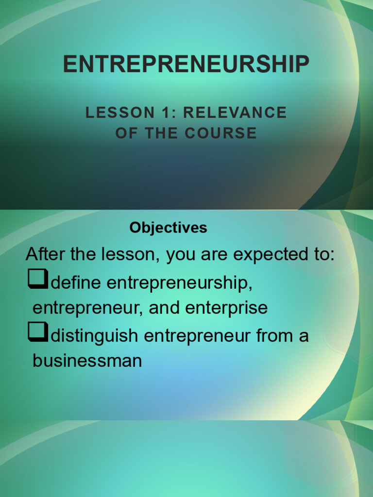 ET Week 1 - DAYS 2 3 - SY2025 2026 | PDF | Entrepreneurship | Economies